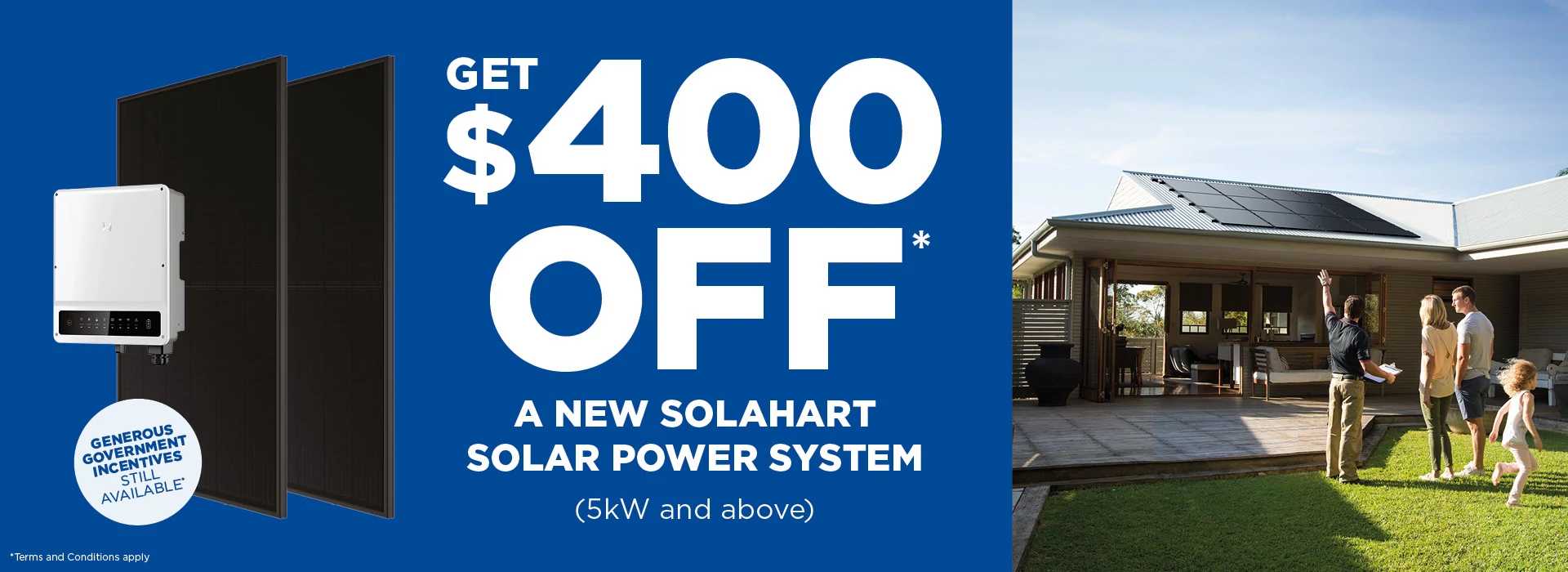 Get 400 off a new solar power system - Solahart Northern Tasmania
